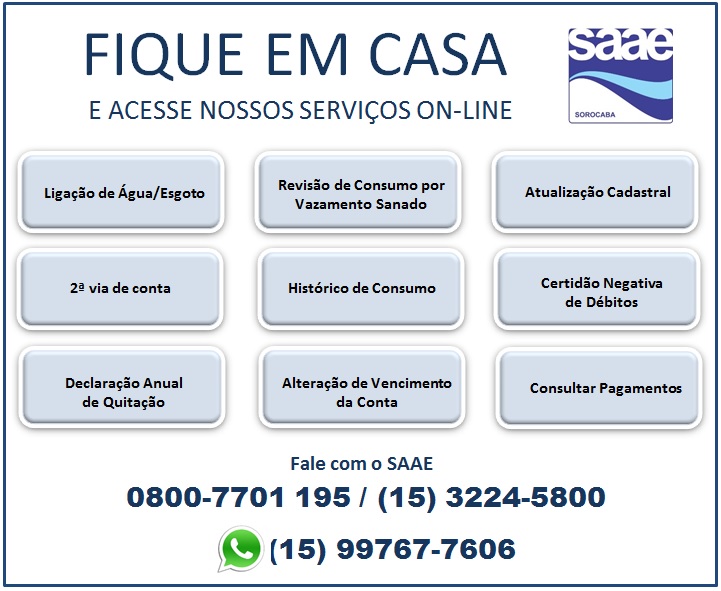 Portal do SAAE - Serviço Autônomo de Água e Esgoto de Sorocaba